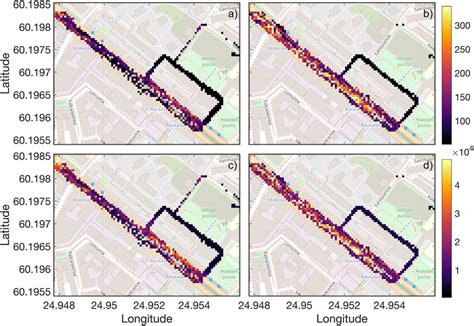 Example Of The Spatial Variability Of A B Lung Deposited Surface Area