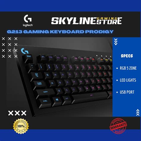 Jual Logitech G Prodigy Lightsync Wired Gaming Keyboard Rgb Zone And Led Lights Original