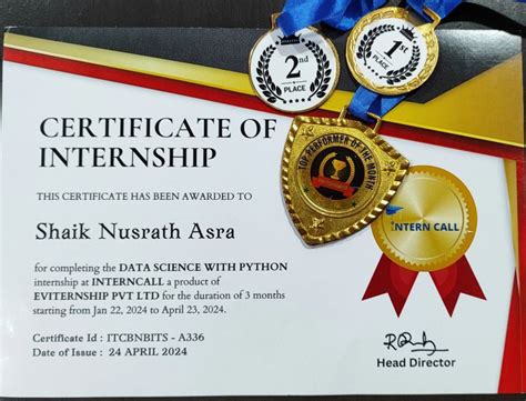 nusrath asra on linkedin internshipcompletion gratitude datascience