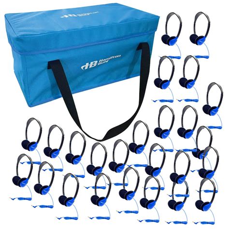 Hamiltonbuhl Lab Pack 24 Personal Headphones In Blue Ha2 Blu In A