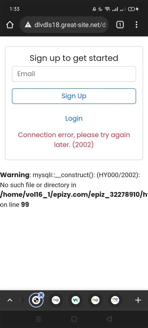 Mysql Error No Such File Or Directory Even Though I Dont Use