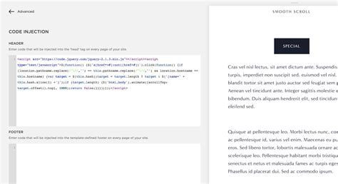How To Smooth Scroll To Landing Page Sections With Squarespace 70 Video