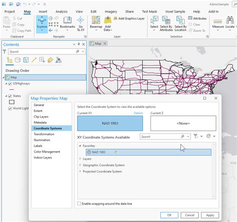 Solved How Can You Get The Spatial Reference Of A Map Dat Esri