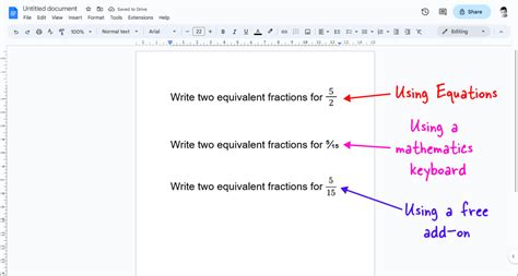 Easy Ways To Make Fractions In Google Docs
