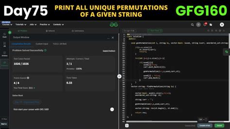 Swapnil Chaudhari On Linkedin Gfg160 Geekstreak2024 Dsa Codingjourney 160dayschallenge