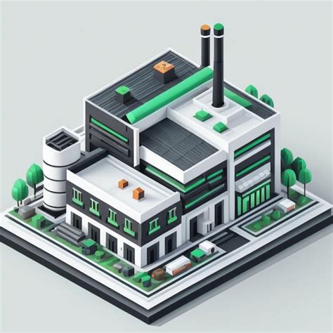 Premium AI Image Factory Building D Made With Generative AI