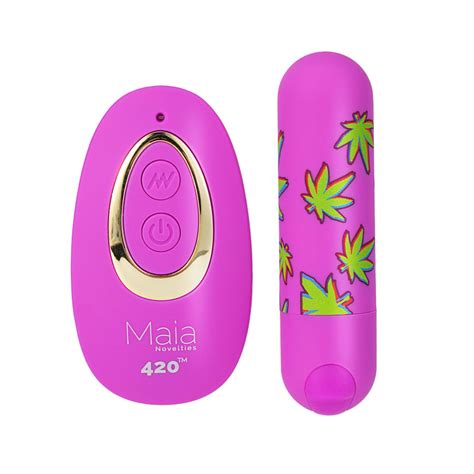 Jessi 420 Purple Remote Rechargeable Super Charged Mini Bullet