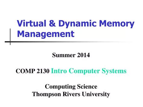 PPT Virtual Dynamic Memory Management PowerPoint Presentation ID