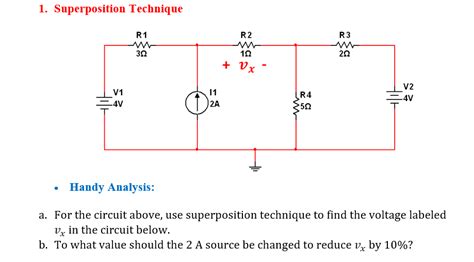 solved 1 superposition technique handy analysis a for