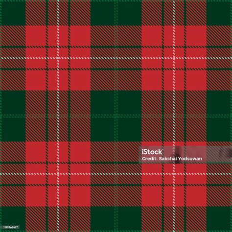 타탄 격자 무음 패턴 빨간 녹색 흰색 라인 직물 텍스처 녹색 배경 스코틀랜드 케이지 새해 크리스마스 장식 벡터 일러스트 벡터에 대한 스톡 벡터 아트 및 기타 이미지 Istock