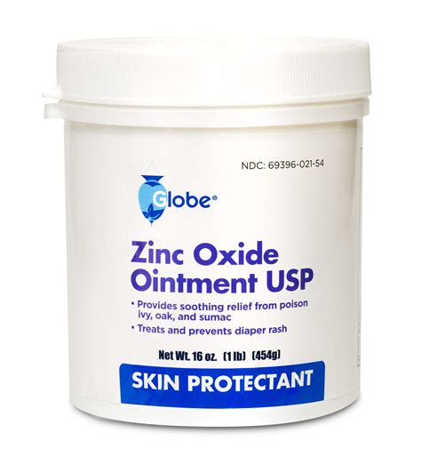16 Oz Globe Zinc Oxide 20 Skin Protectant Barrier Ointment