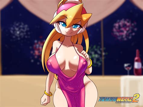 Rule 34 1girls Big Breasts Blonde Hair Blue Eyes Ciel Mega Man Dress Female Headgear