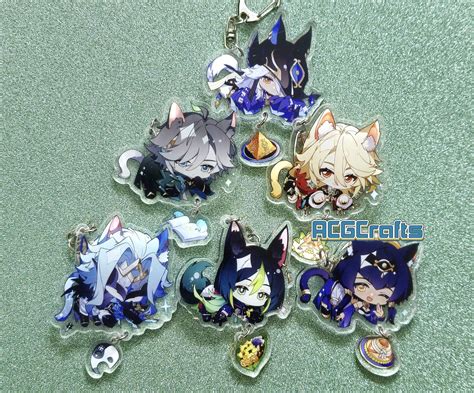 Updated Genshin Impact Sumeru Character Acrylic Keychain 12 Characters Alhaitham Kaveh Sethos