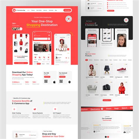ecommerce app landing page uiux design figma web design by