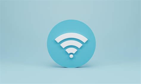 Premium Photo 3d Rendering 3d Illustration Icon Wifi Wireless Internet Network Symbol On Blue