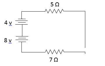 Solved What Is The Current In The Circuit And Which Way Does Chegg Com