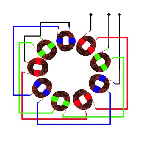 Single Phase Generator Stator Winding Diagram Capacitor Wind