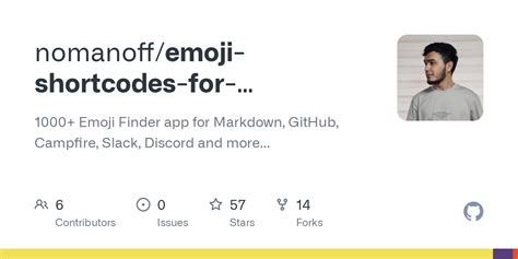 GitHub Nomanoff Emoji Shortcodes For Markdown Emoji Finder App