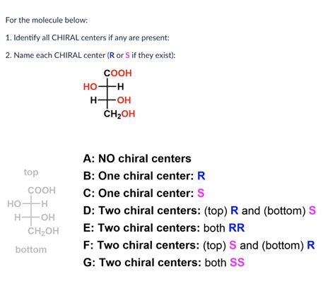 Solved For the molecule below: 1. Identify all CHIRAL | Chegg.com