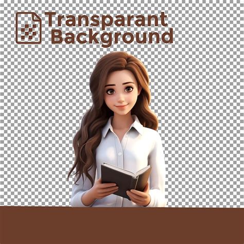 Premium Psd Vector Illustration Of A Pretty Young Girl With Book