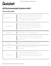 AP Environmental Science Unit 1 Flashcards Quizlet Pdf 3 29 2021 AP Environmental Science Unit