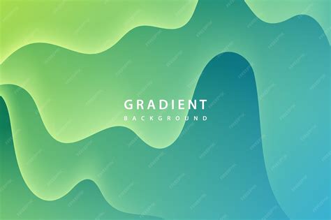 Premium Vector Realistic Green Gradation Fluid Abstract Background