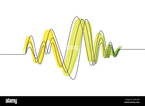 Continuous One Line Drawing Sound Waves Audio Player Audio Equalizer Technology Pulse Musical