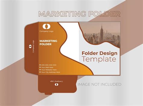 premium vector marketing file folder design template
