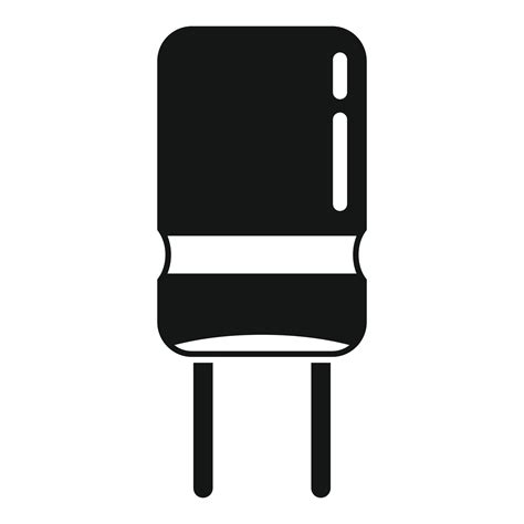 Transistor Capacitor Icon Simple Vector Electric Resistor 14935276 Vector Art At Vecteezy