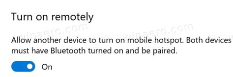 Enable Or Disable Turn On Mobile Hotspot Remotely In Windows
