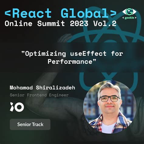 Mohamad Shiralizadeh On Linkedin React Event Reactglobalsummit Geekle