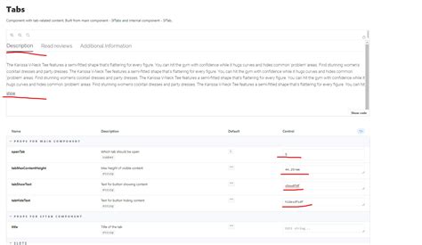 [bug] storybook organisms tabs props do not work · issue 2492 · vuestorefront storefront ui