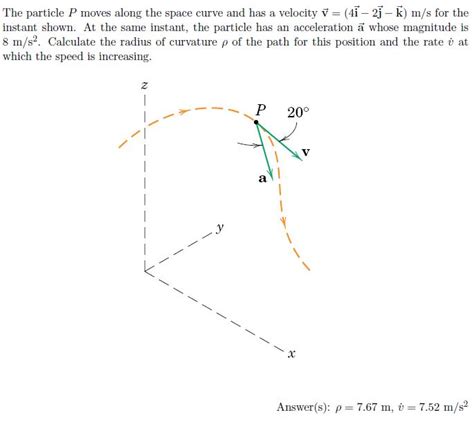 Solved The Particle P Moves Along The Space Curve And Has A Chegg