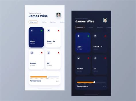 Smart Home Light Dark Mode Light In The Dark Themes App Smart Home
