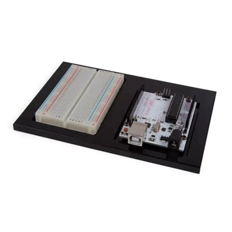 project holder for arduino uno development board w breadboard robotshop