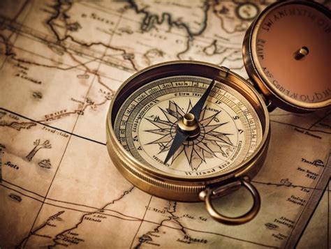 Premium Ai Image Old Vintage Retro Compass Background