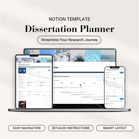 Dissertation Notion Planner Phd Student Notion Template Writing Thesis
