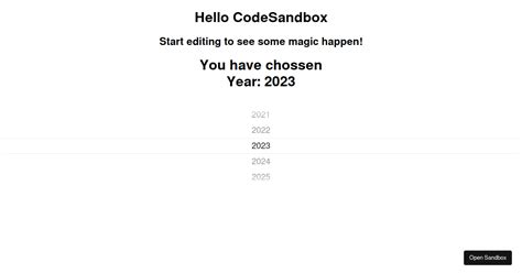 React Mobile Picker Scroll Examples Codesandbox