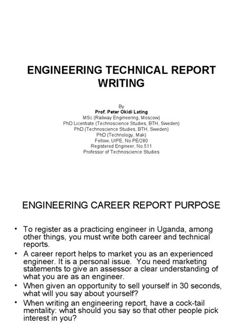 Engineering Technical Report Writing Format Coca Cola Pdf
