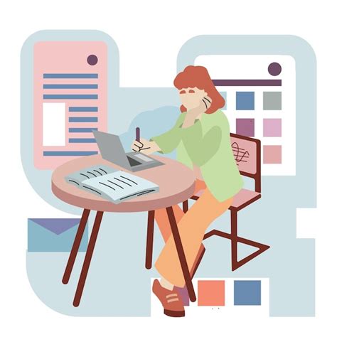 Premium Vector Office Worker Illustration