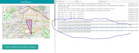 reactjs how to visualize filestorage content of firebase in table at