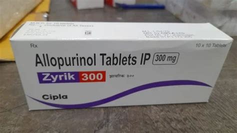 Tab Zyrik 300 Allopurinol Tab 300mg For Treatment Of Gout Tablet
