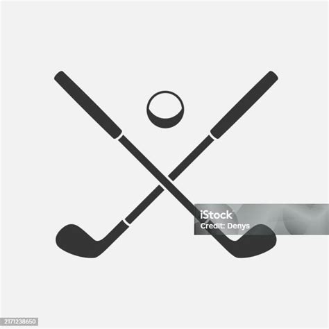 골프 아이콘입니다 골프 클럽과 공 실루엣 벡터 일러스트 레이 션 Championship에 대한 스톡 벡터 아트 및 기타 이미지