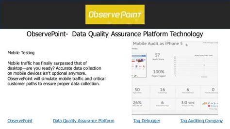 observepoint data quality assurance platform technology
