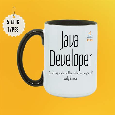 Java Programmer Mug Fun T For Developers Quirky Software Engineer Coffee Cup Etsy