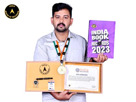 Muhammed Anees K Ibr Achiever India Book Of Records
