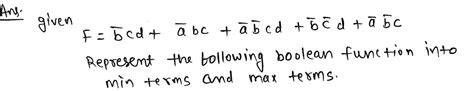 Answered 3 Consider The Following Boolean Function F Bcd ābc ābcd Bcd ābc A