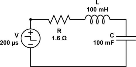 Oscilloscope Rlc Circuit With A Step Dc Source Connected To It Electrical Engineering Stack