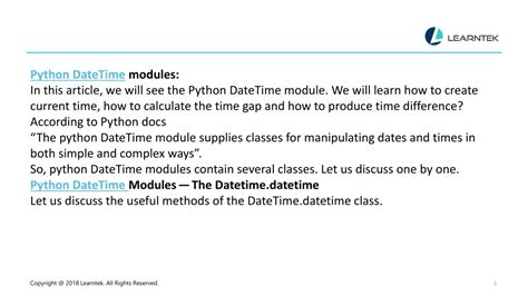 Ppt Python Modules Related To Datetime Powerpoint Presentation Free