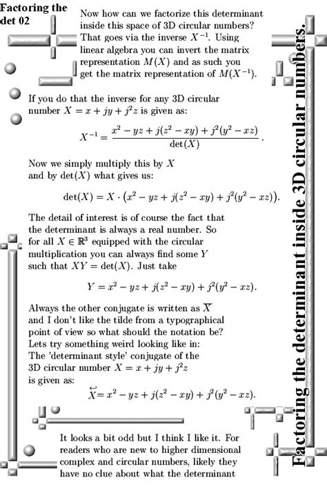 Factorization Of The Determinant Inside The Space Of 3d Circular Numbers Aka The Conjugate